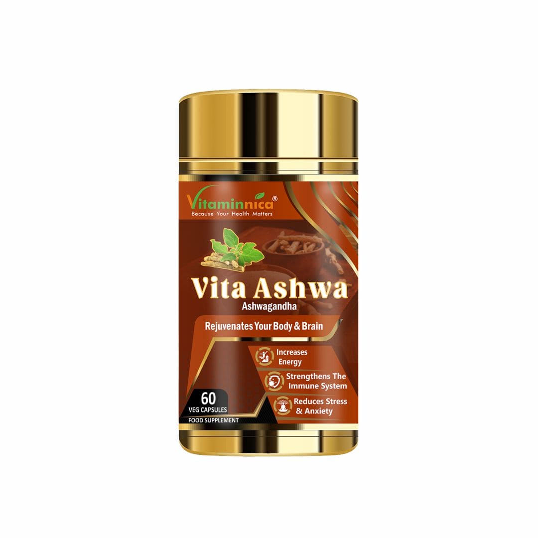 Vitaminnica Vita Ashwa- Ashwagandha 500mg- Rejuvenates your Body- 60 C ...