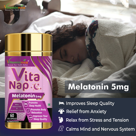 Vita Nap Natural Sleep Support Veg Capsules Online in India ...